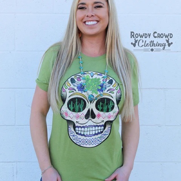 Rowdy Crowd Clothing | Tops | Saguaro Skull Tee | Poshmark